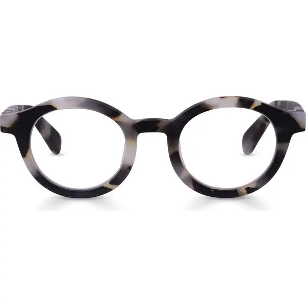 Eyebobs Tv Party Round Frame Blue Light Blocking Glasses - Matte Grey Tortoise