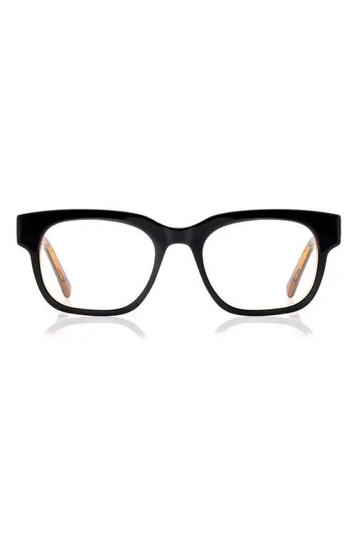 Eyebobs Numero Uno 49mm Rectangle Sun Readers - Milky Black/grey/amber