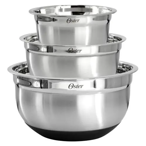 OSTER Oswalt 3 Piece Mixing Bowl Set With Non-slip Bases