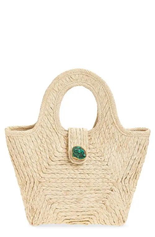 Pamela Munson The Petite Lulu Raffia Shoulder Bag - Natural
