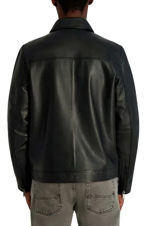 Karl Lagerfeld Leather Zip Jacket