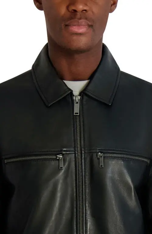 Karl Lagerfeld Leather Zip Jacket