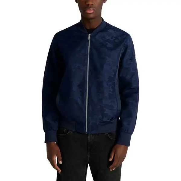 Karl Lagerfeld Camo Print Bomber Jacket