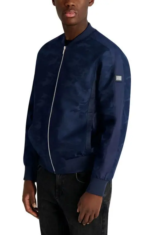 Karl Lagerfeld Camo Print Bomber Jacket