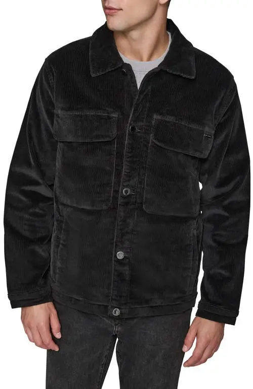 Karl Lagerfeld Corduroy Shirt Jacket - Black