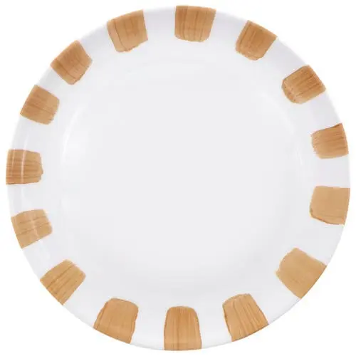 GIBSON HOME Cottage Stripes 12 Piece Melamine Dinnerware Set