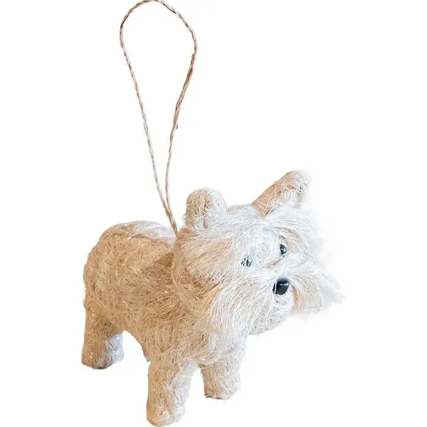 LIKHA Westie Handwoven Ornament - White