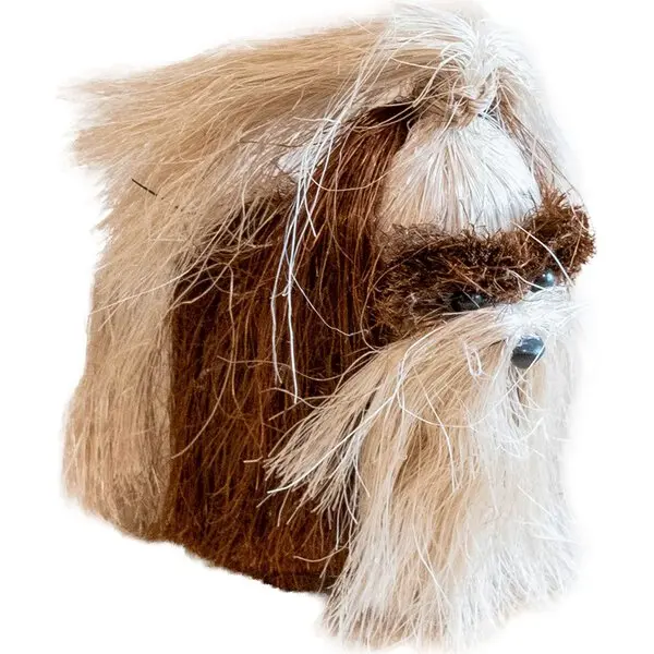LIKHA Shih Tzu Handwoven Ornament - Brown/white