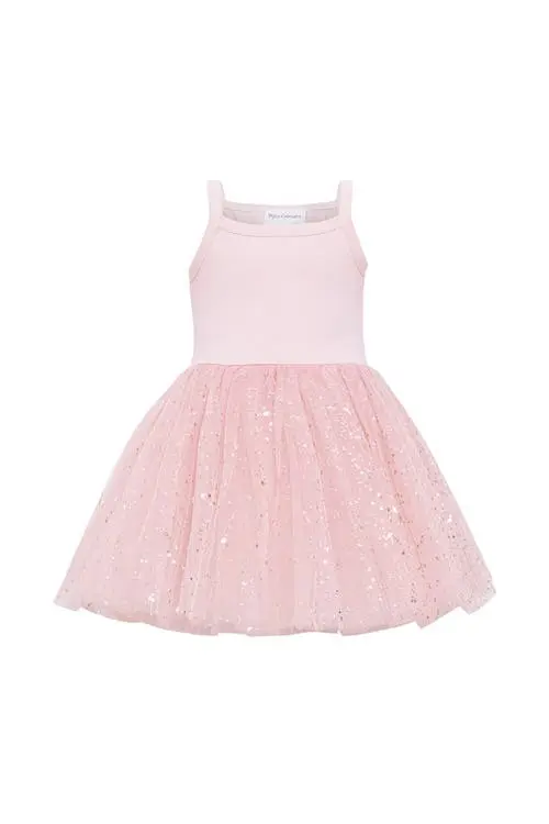 MINI CELEBRITIES Sleeveless Sparkle Tulle Dress - Sparkle Pink