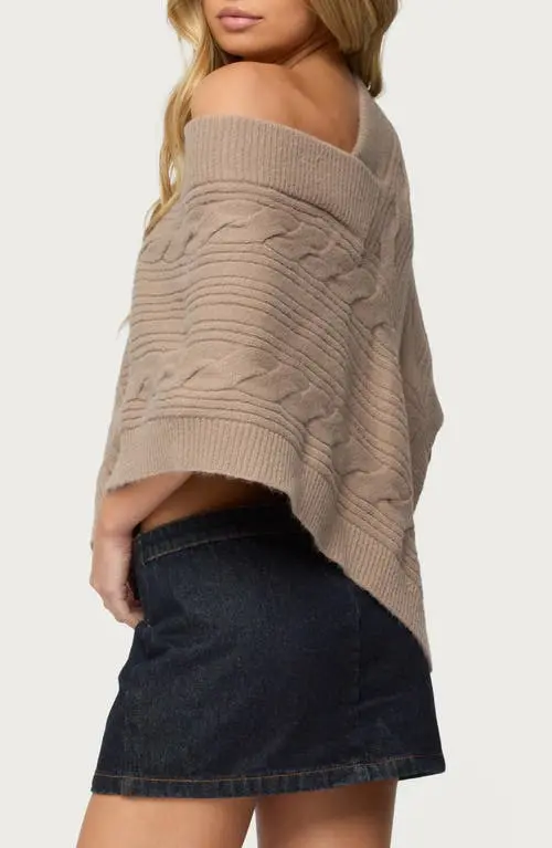EDIKTED Cable Stitch Poncho