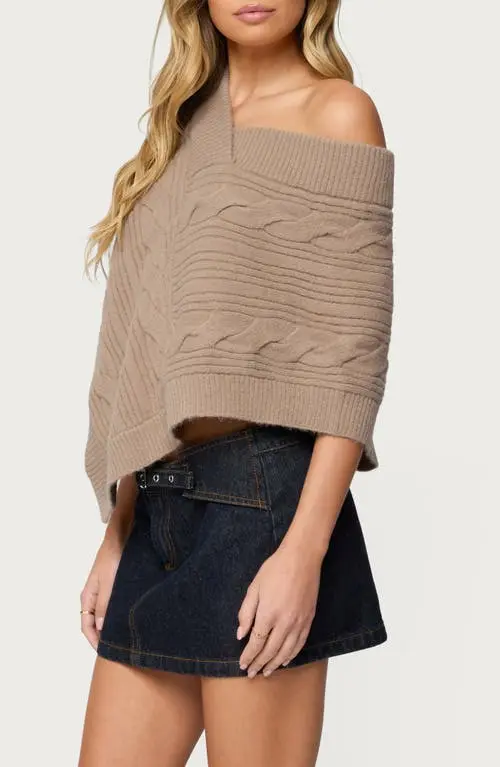 EDIKTED Cable Stitch Poncho