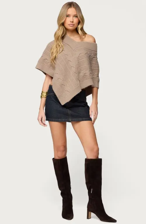EDIKTED Cable Stitch Poncho