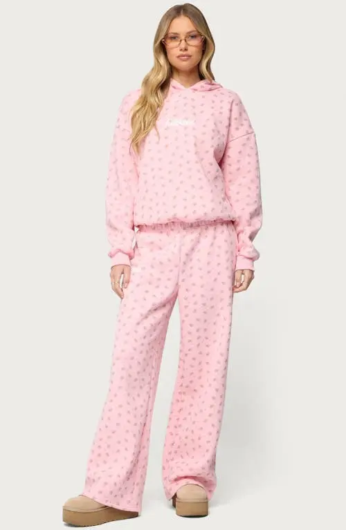 EDIKTED Floral Low Rise Straight Leg Sweatpants