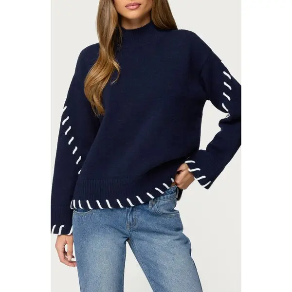 EDIKTED Indah Mock Neck Sweater