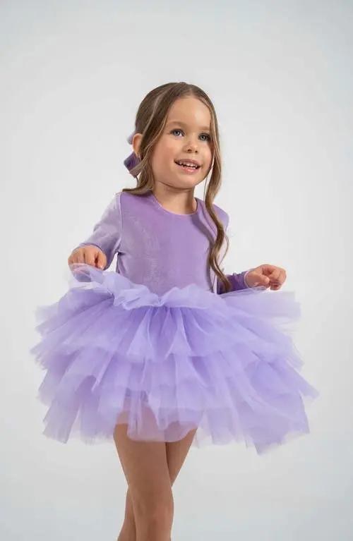 MINI CELEBRITIES Velvet Tutu Dress - Lilac Dream
