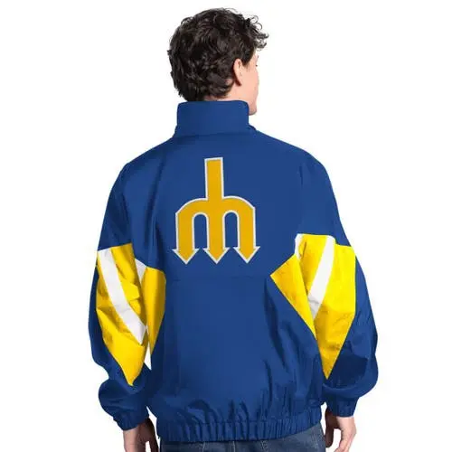 STARTER Seattle Mariners Cooperstown Chief Half-zip Pullover