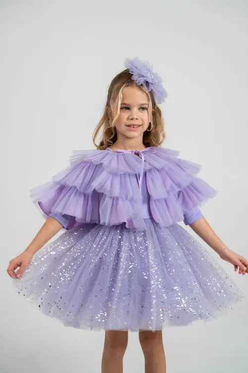 MINI CELEBRITIES Shiny Tulle Dress Set
