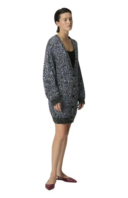 Missoni Oversized Jacquard Knit Cardigan With Animalier Pattern