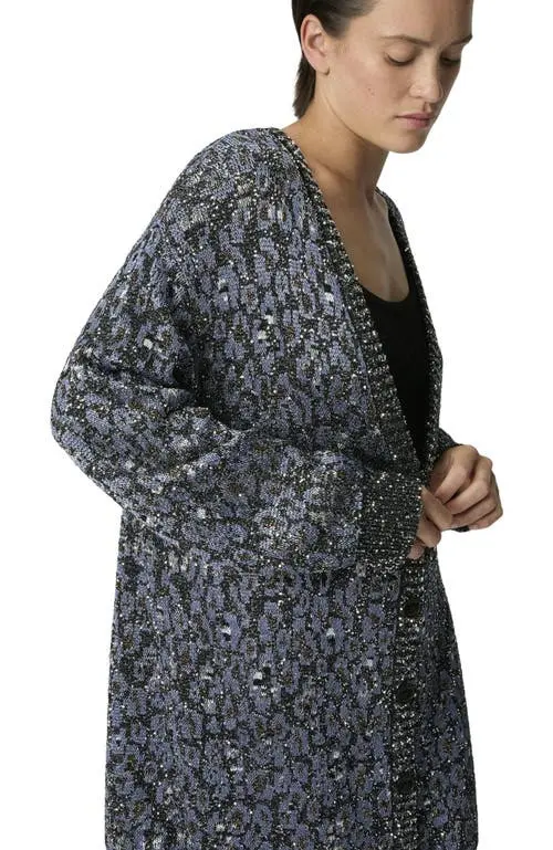 Missoni Oversized Jacquard Knit Cardigan With Animalier Pattern