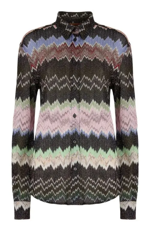 Missoni Viscose Lamé Snake Motif Shirt