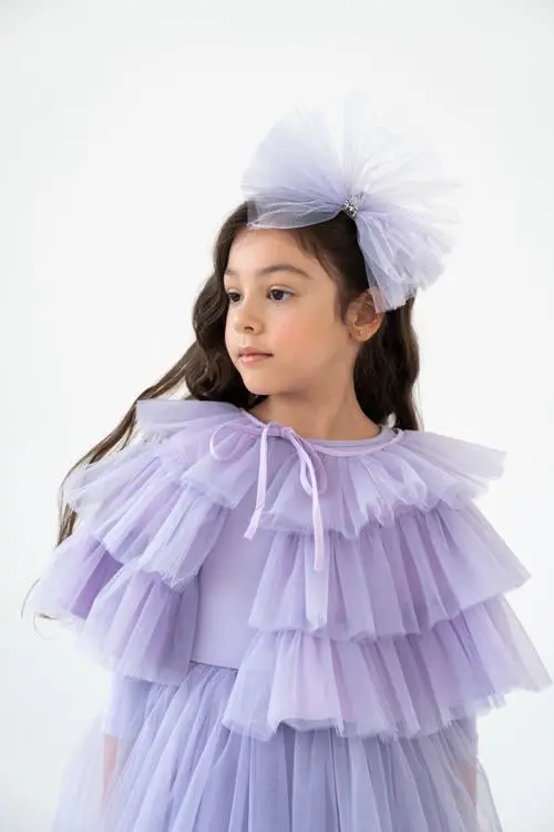 MINI CELEBRITIES Cloud Tulle Dress Set - Purple Bloom