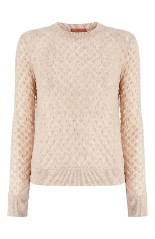 Missoni Cashmere Crewneck Pullover With Lace Pattern