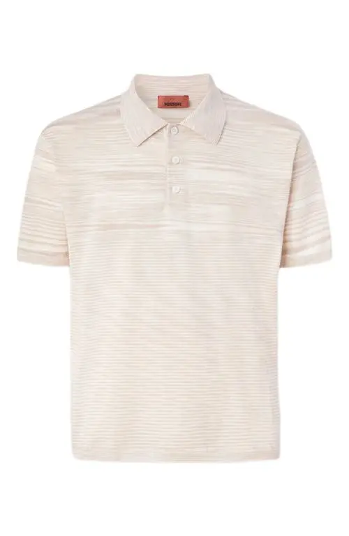 Missoni Space-dye Mercerized Cotton Polo Shirt - Blue