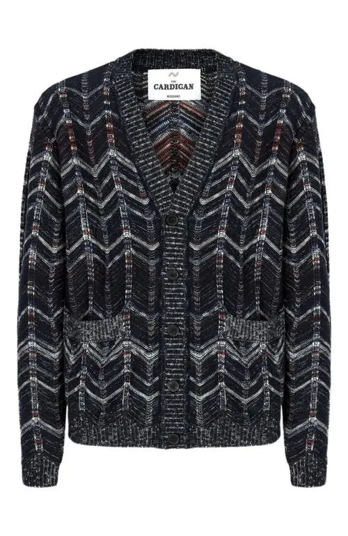 Missoni Cotton Chevron Cardigan - Blue
