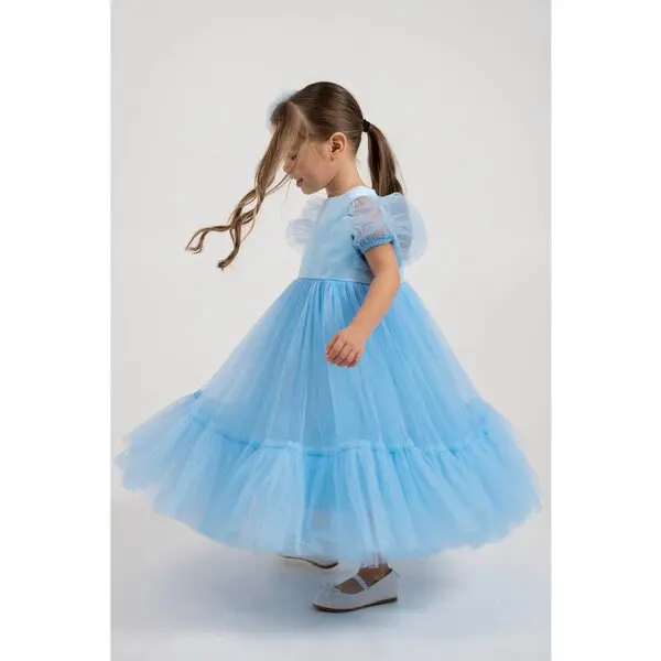 MINI CELEBRITIES Frozen Tulle Maxi Dress - Frozen Blue