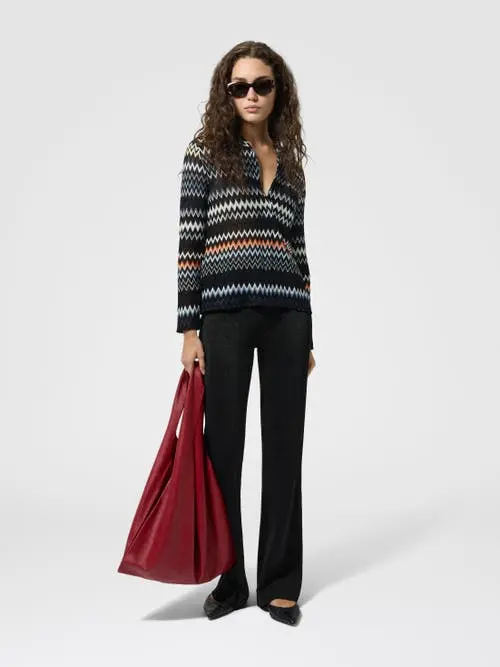 Missoni Lamé Fabric Flare Trousers - Black