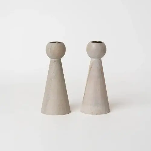 HOUSE OF REVELRY Bleached Taper Candle Holder