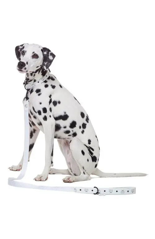 Mcm Pet Leash In Visetos - White