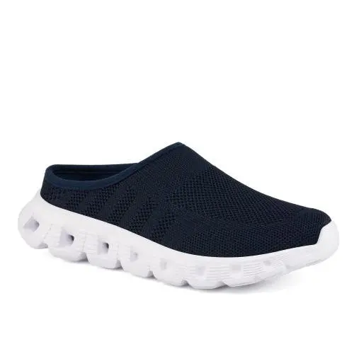 URBN SPORT BY JSLIDES Carla Knit Sneaker Mule - Navy