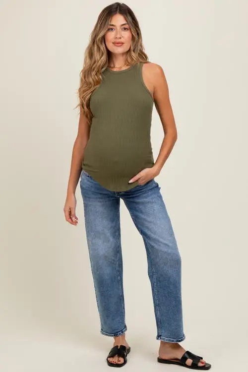 PINKBLUSH Slim Ankle Maternity Jeans - Blue