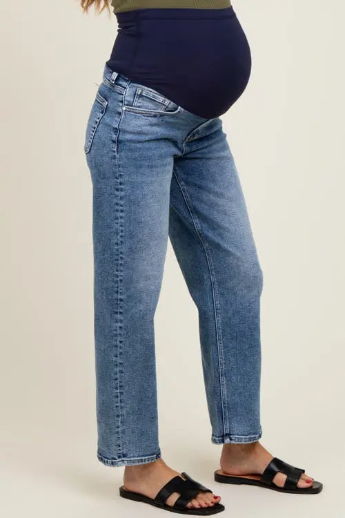PINKBLUSH Slim Ankle Maternity Jeans - Blue