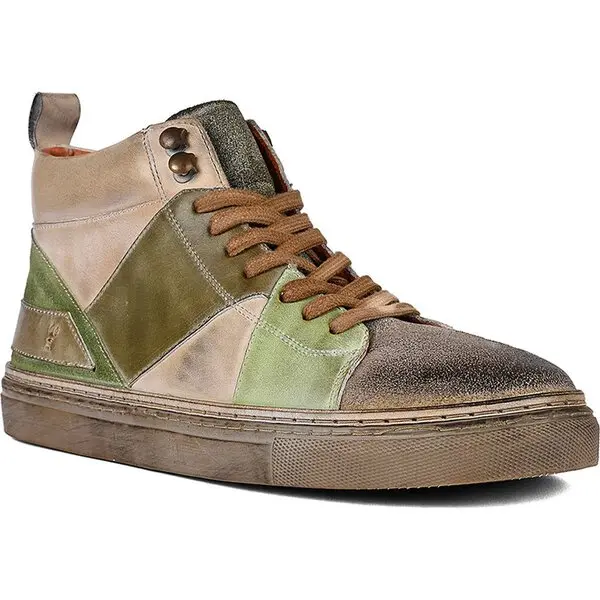 ROAN Baranduin Leather High-top Sneakers - Oat
