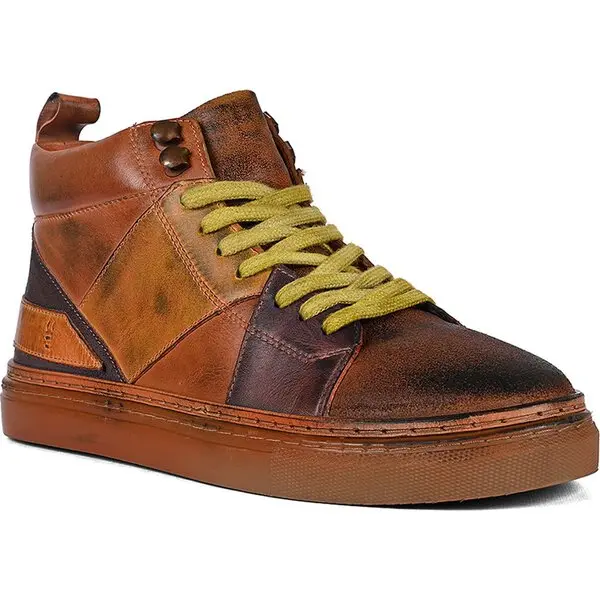 ROAN Baranduin Leather High-top Sneakers - Pecan