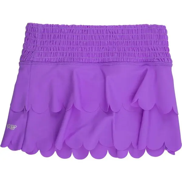 RUFFLEBUTTS Upf 50+ Active Tiered Flare Skort - Neon Purple