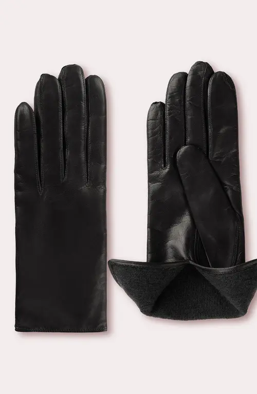 SEYMOURE Classic Kelly Leather Gloves - Black