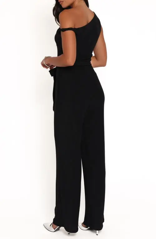 PETAL & PUP Katarina Metallic One-shoulder Jumpsuit