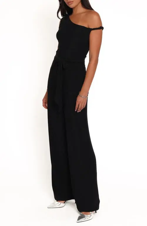 PETAL & PUP Katarina Metallic One-shoulder Jumpsuit