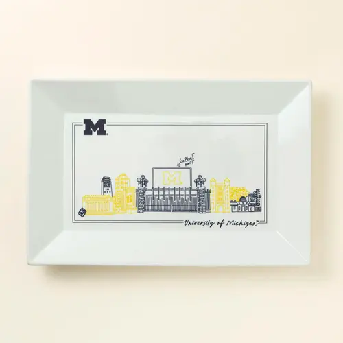 UNCOMMON GOODS College Cityscape Tray - University Of Michigan