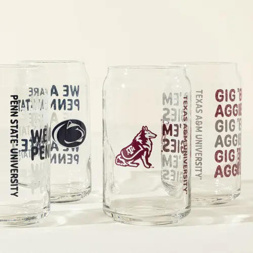 UNCOMMON GOODS Show Your Spirit! College Can-shaped Glass Set - Tuskegee University