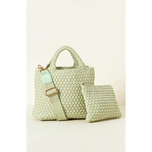 UNCOMMON GOODS Woven Shoelace Crossbody - Small Mint