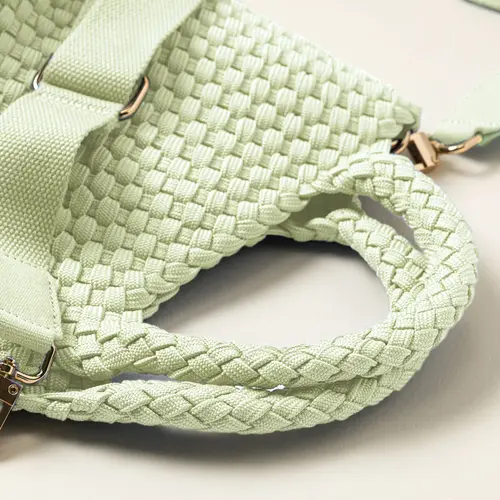 UNCOMMON GOODS Woven Shoelace Crossbody - Small Mint