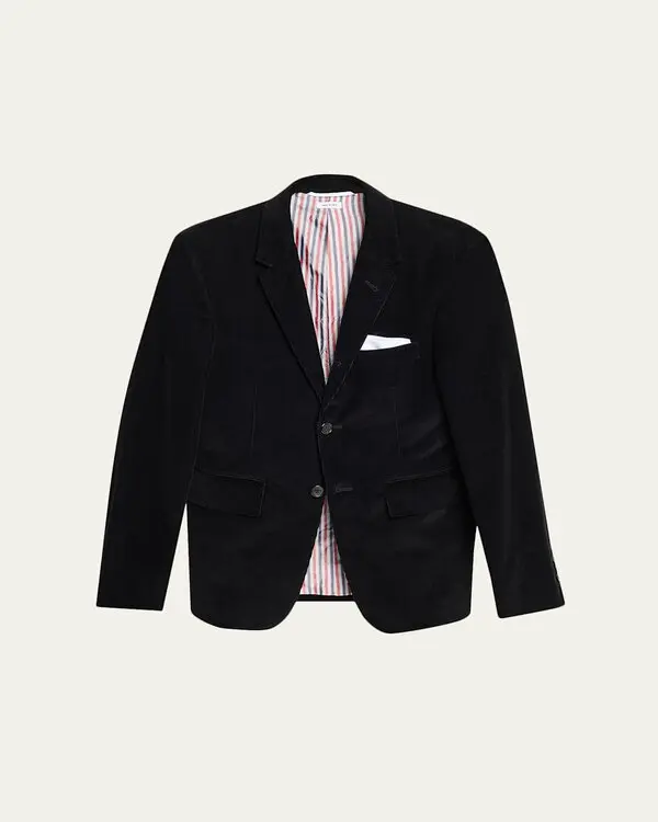 Thom Browne Corduroy Stripe-lined Blazer