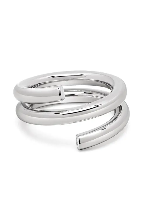 NIALAYA JEWELRY Modern Spiral Ring - Silver