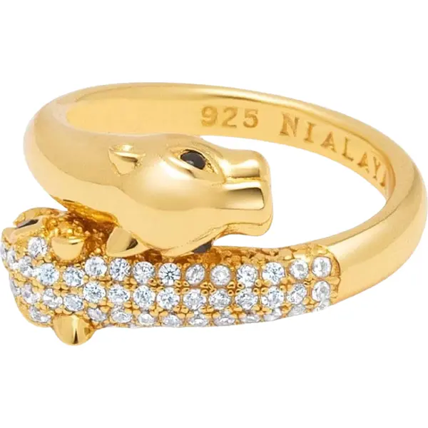NIALAYA JEWELRY Twisted Panther Ring - Gold