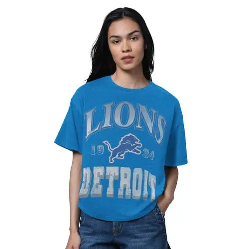 STARTER Detroit Lions Hall Of Fame Oversized T-shirt