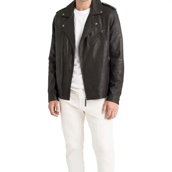 VELEZ Capri Leather Semi-fitted Biker Jacket